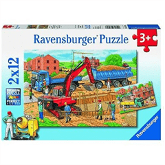 Busy Construction Site 2 x 12 Piece Puzzle by Ravensburger | Presents ...