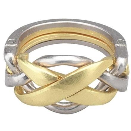 Huzzle LVL4 Ring Cast Metal Puzzle by Hanayama | Presents of Mind